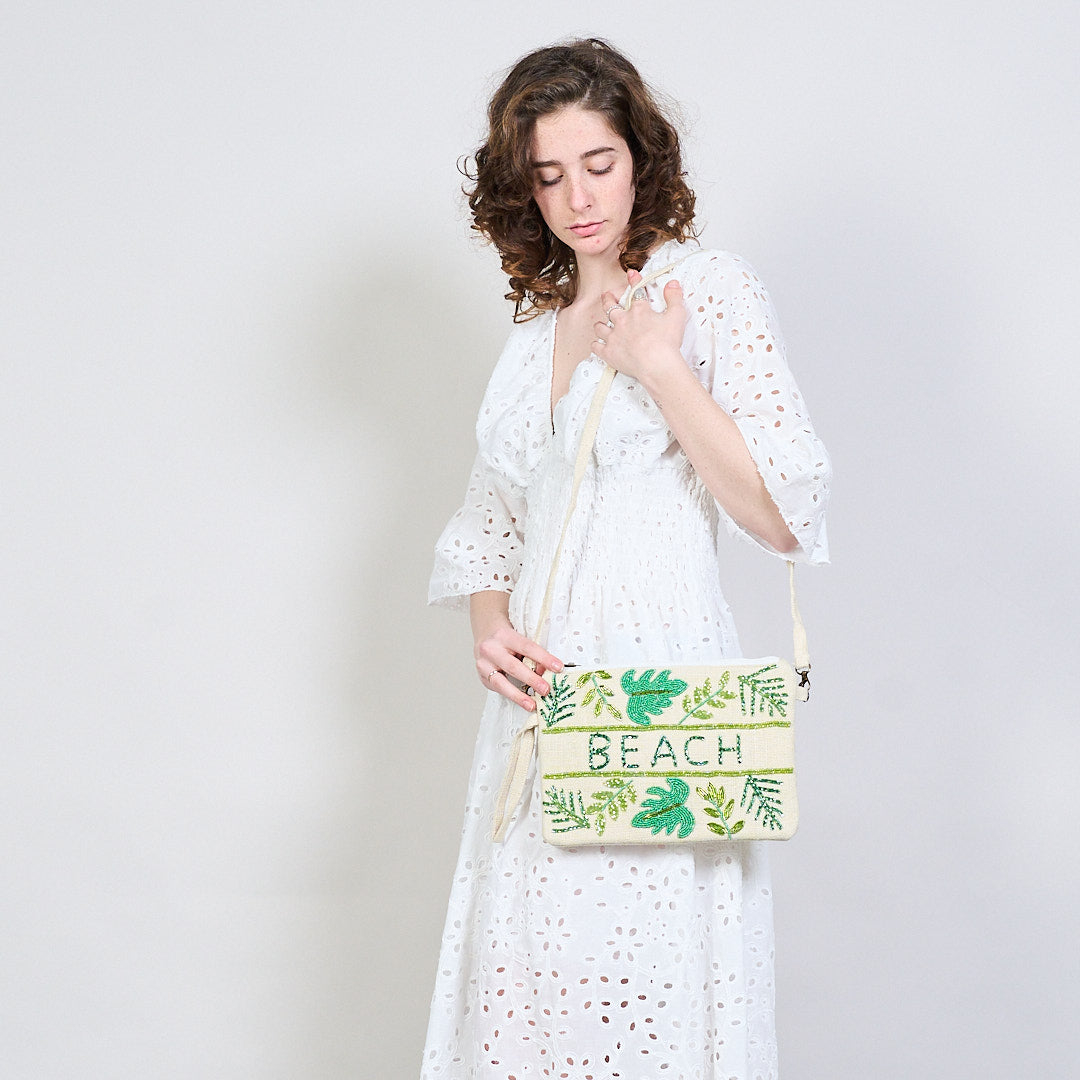 Tropical embroidered beach clutch wholesale – LEIVIP