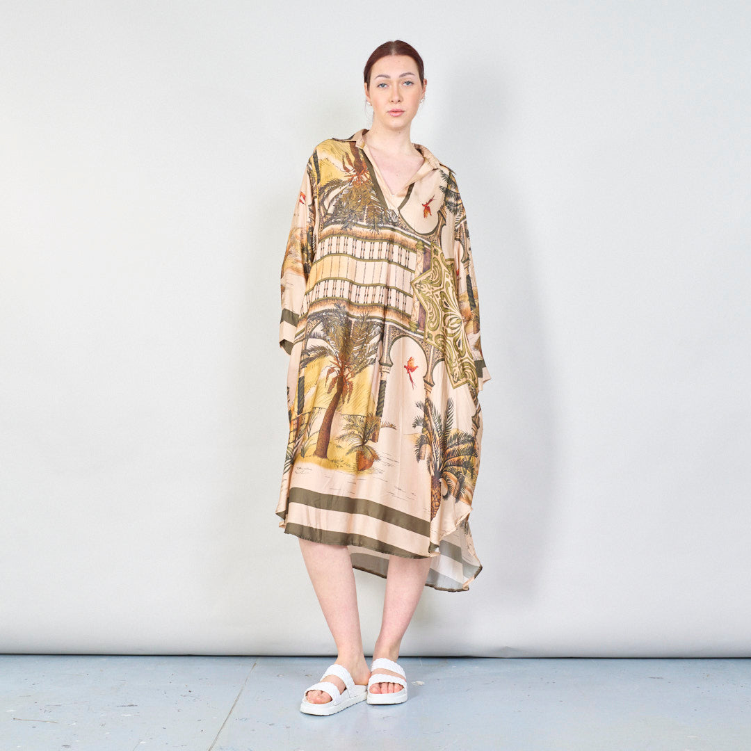 Arabian nightscape print flowy tunic wholesale – LEIVIP